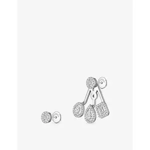 Messika My Twin Trio Asymmetric 18ct Gold And Diamond Earrings