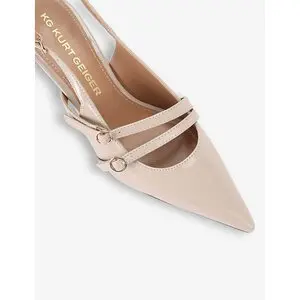 Kurt Geiger Sienna Faux-leather Heeled Courts