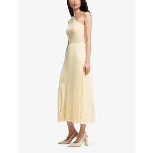 BOSS One-shoulder Pleated Midi Dress