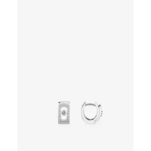 Messika Move Noa Diamond Hoop Earrings - White