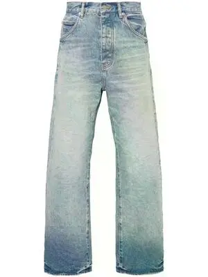 PURPLE BRAND Logo-patch Wide-leg Jeans