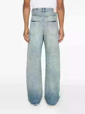 PURPLE BRAND Logo-patch Wide-leg Jeans