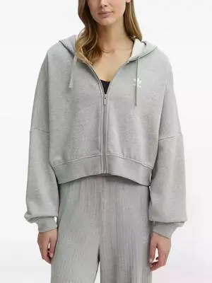 Adidas Zip Hooded Sweatshirt - Grey