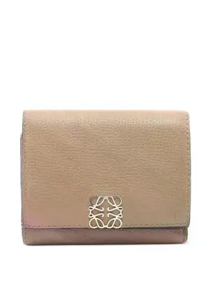 Loewe 2000s Anagram Trifold Wallet - Neutrals