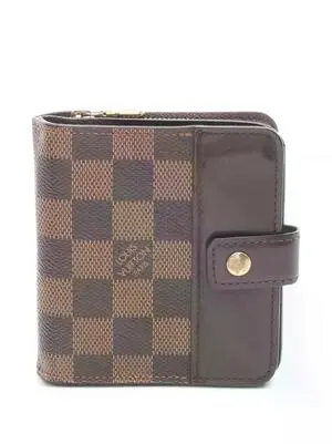 LOUIS VUITTON 2004 Damier Ebene Wallet - Brown