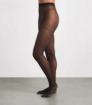 Wolford Dotted Garter Belt 20 Denier Tights