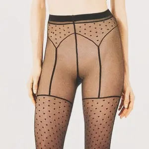 Wolford Dotted Garter Belt 20 Denier Tights
