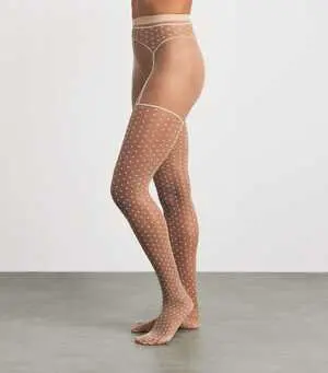 Wolford Dotted Garter Belt 20 Denier Tights