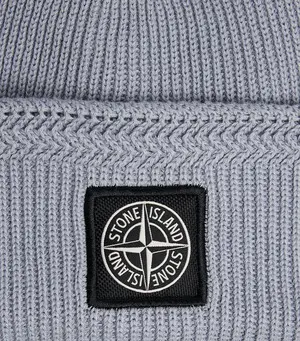 Stone Island Cotton Beanie With Compass Patch