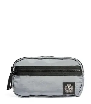 Stone Island Coated Nylon Logo Belt Bag - Grey