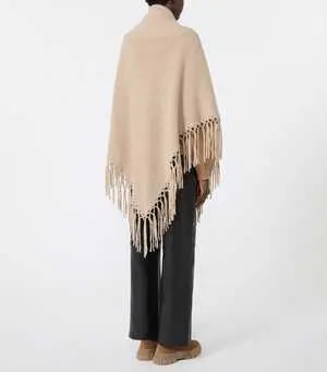 Max Mara Virgin Wool Fringed Shawl