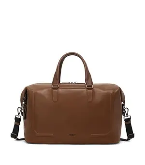 Tumi Leather Nelson Duffle Bag - Brown