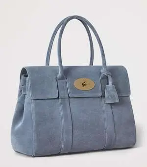 Mulberry Suede Bayswater Top-handle Bag - Grey