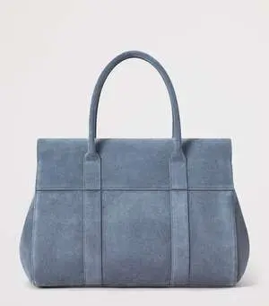 Mulberry Suede Bayswater Top-handle Bag - Grey
