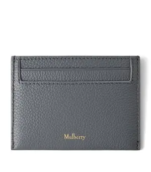 Mulberry Leather Heritage Card Holder - Grey