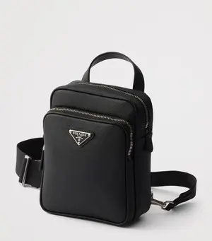 Prada Mini Saffiano Leather One-shoulder Backpack