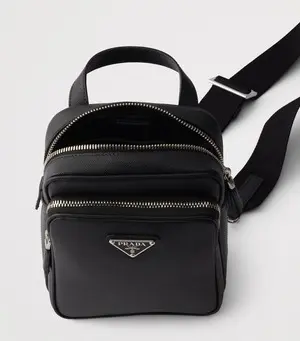 Prada Mini Saffiano Leather One-shoulder Backpack