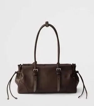 Prada Medium Antiqued Leather Bonnie Shoulder Bag