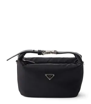 Prada Mini Re-nylon Cherie Top-handle Bag - Black