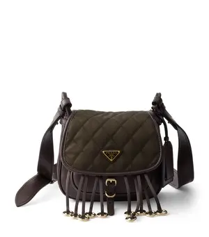 Prada Re-nylon And Leather Corsaire Shoulder Bag - Green
