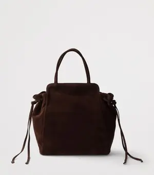 Prada Medium Suede Carry Top-handle Bag