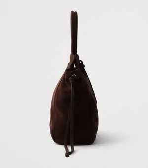Prada Medium Suede Carry Top-handle Bag
