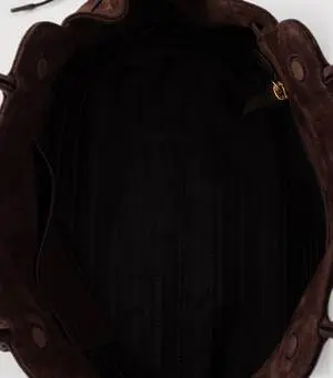 Prada Medium Suede Carry Top-handle Bag