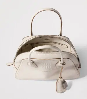 Miu Miu Nappa Leather Vivant Top-handle Bag - Neutral