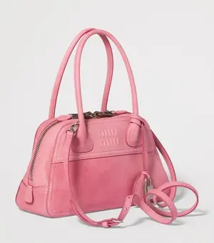 Miu Miu Nappa Leather Vivant Top-handle Bag - Pink