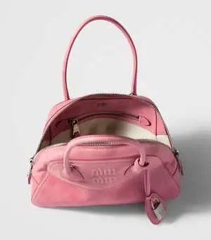 Miu Miu Nappa Leather Vivant Top-handle Bag - Pink