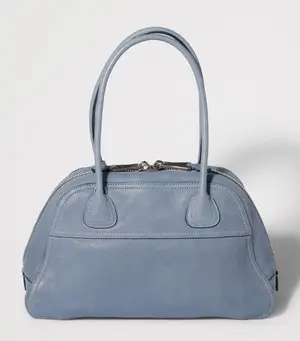 Miu Miu Large Nappa Leather Vivant Top-handle Bag - Blue