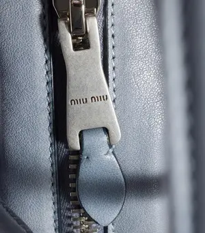 Miu Miu Large Nappa Leather Vivant Top-handle Bag - Blue