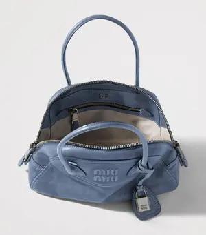 Miu Miu Nappa Leather Vivant Top-handle Bag - Blue