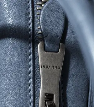 Miu Miu Nappa Leather Vivant Top-handle Bag - Blue