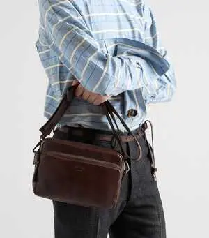 Prada Leather Shoulder Bag - Brown