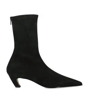 Khaite Suede Arizona Ankle Boots