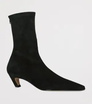 Khaite Suede Arizona Ankle Boots