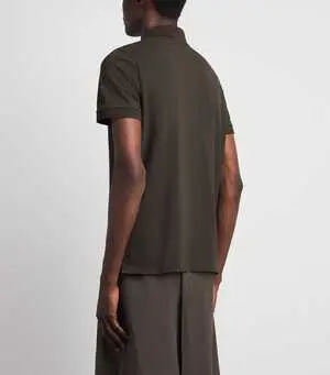 Stone Island Cotton Compass Polo Shirt - Black