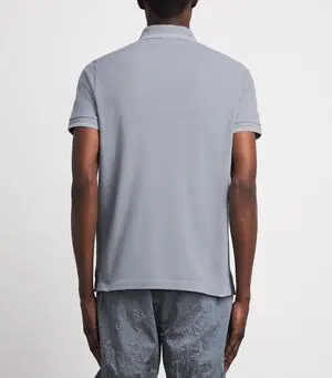 Stone Island Cotton Compass Polo Shirt - Grey