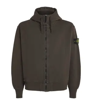 Stone Island Cotton Compass Patch Hoodie - Black