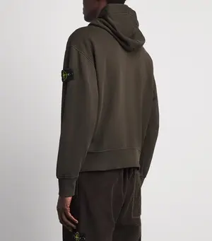 Stone Island Cotton Compass Patch Hoodie
