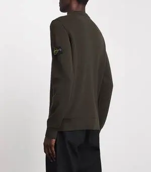 Stone Island Virgin Wool Compass Sweater - Black