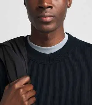 Stone Island Ribbed Compass Patch Sweatshirt