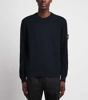 Stone Island Ribbed Compass Patch Sweatshirt