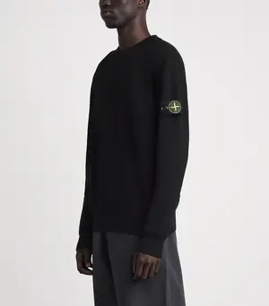 Stone Island Cotton Rib-knit Compass Sweater