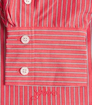 GANNI Cotton Stripe Oxford Shirt