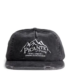 PICANTE Peaks Distressed Baseball Cap - Black