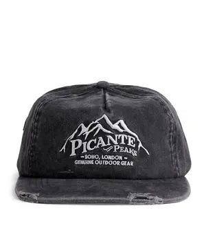 PICANTE Peaks Distressed Baseball Cap - Black