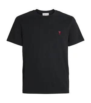 AMI Paris Cotton De Coeur T-shirt - Black