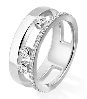 Messika Move Romane White Gold And Diamond Ring